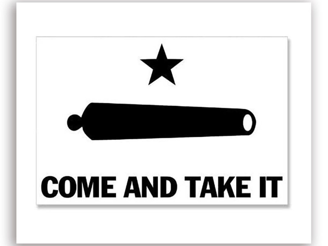3x5 Inch Gonzales Come and Take It Flag Cannon Texas Sticker (decal ...