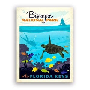 3x4 Inch Biscayne Poster Art Bumper Sticker (vinyl Decal Auro Boat ...