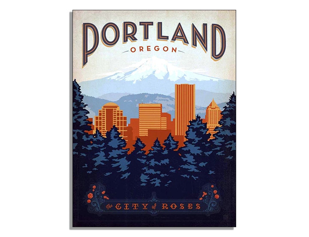 3x4 Inch Portland Oregon Poster Bumper Sticker (vinyl Decal Us Ore Rv ...