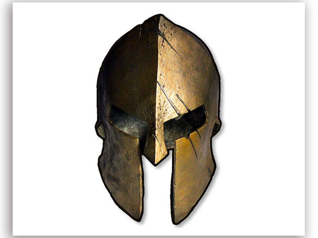 2.8x5 Inch BRONZE Spartan Helmet Sticker (decal Sparta Auto Car Truck ...