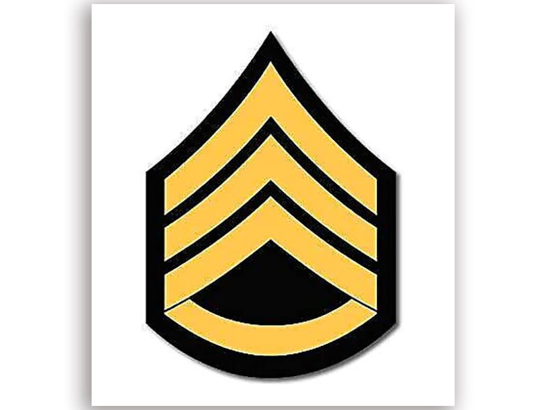 3x3 Inch US Army Rank SSG Staff Sergeant Chevron Shaped Sticker decal ...