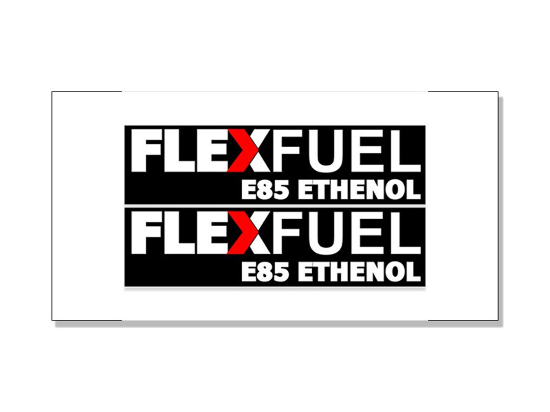 2-pack: 1.5x6 Inch Flex Fuel Vehicles E85 Ethenol Sticker (vinyl Gas ...