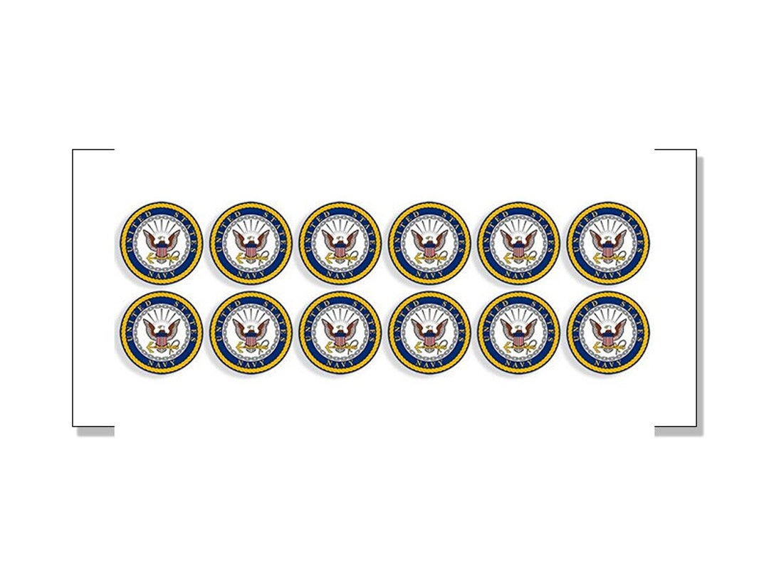 12-pack 1 Inch U.S. Navy Officer Logo Service Sticker (vinyl Auto Car ...
