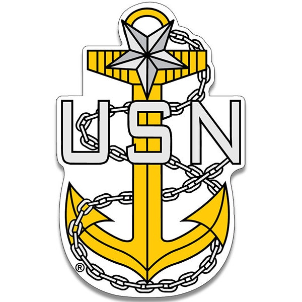 Navy Chief Anchor Car Decal - Etsy