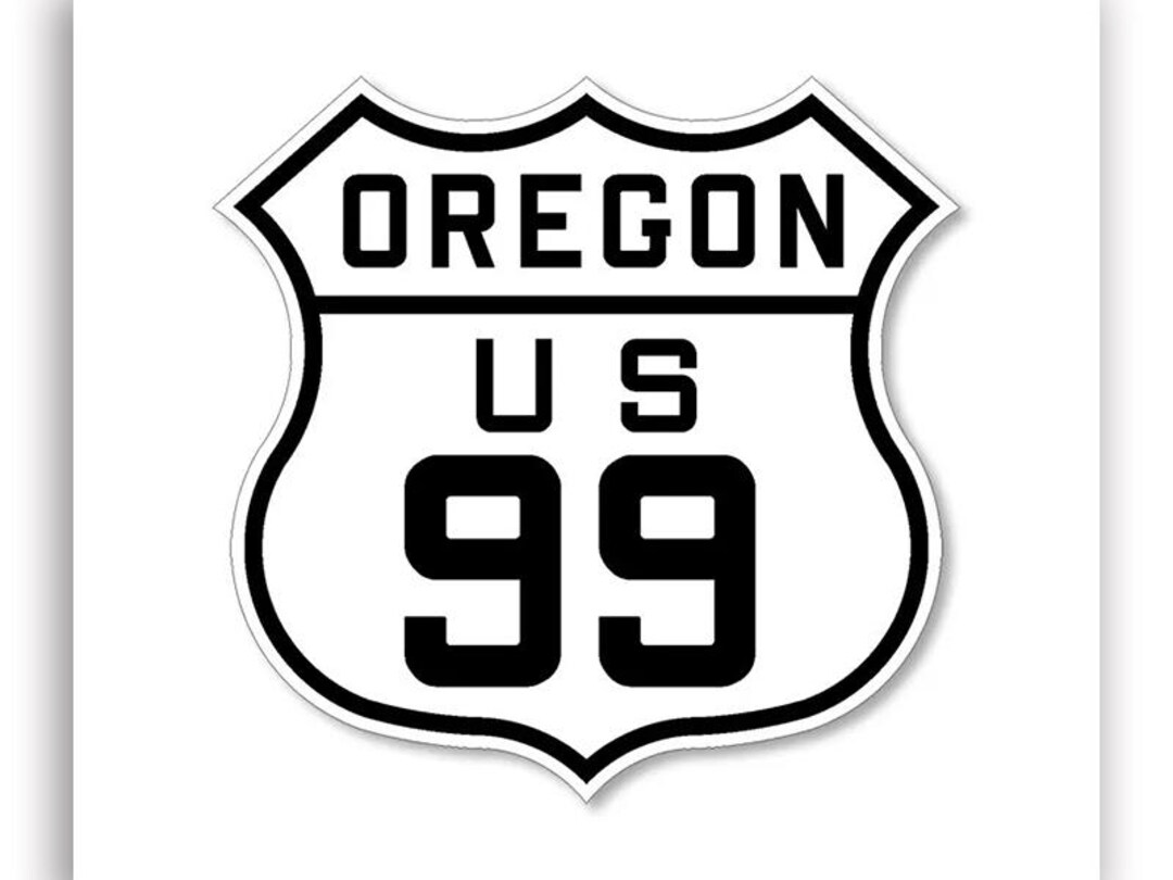 Oregon Route 99 Road Sign Shaped Sticker (portland Road Auto Truck Car ...