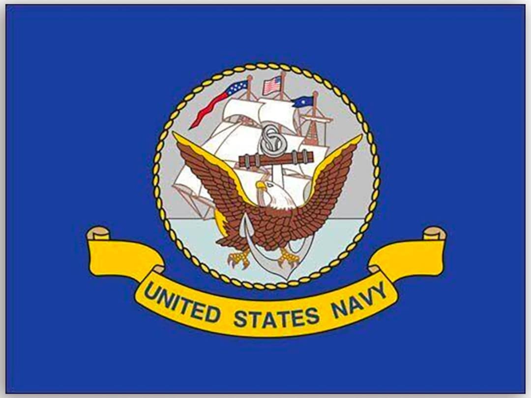3x4 Inch Blue US Navy Flag Sticker (vinyl Decal Naval Usn Usa Uss Auto ...