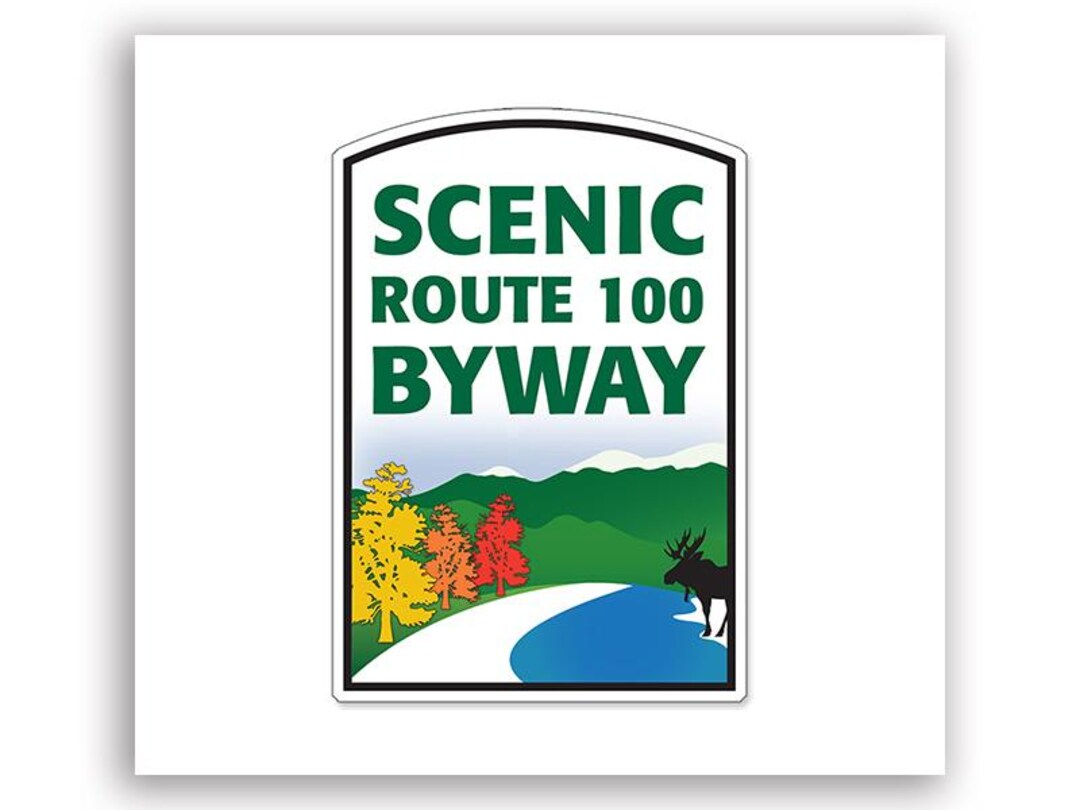 3x4 Inch SCENIC ROUTE 100 BYWAY Sign Shaped Sticker (travel Auto Rv ...