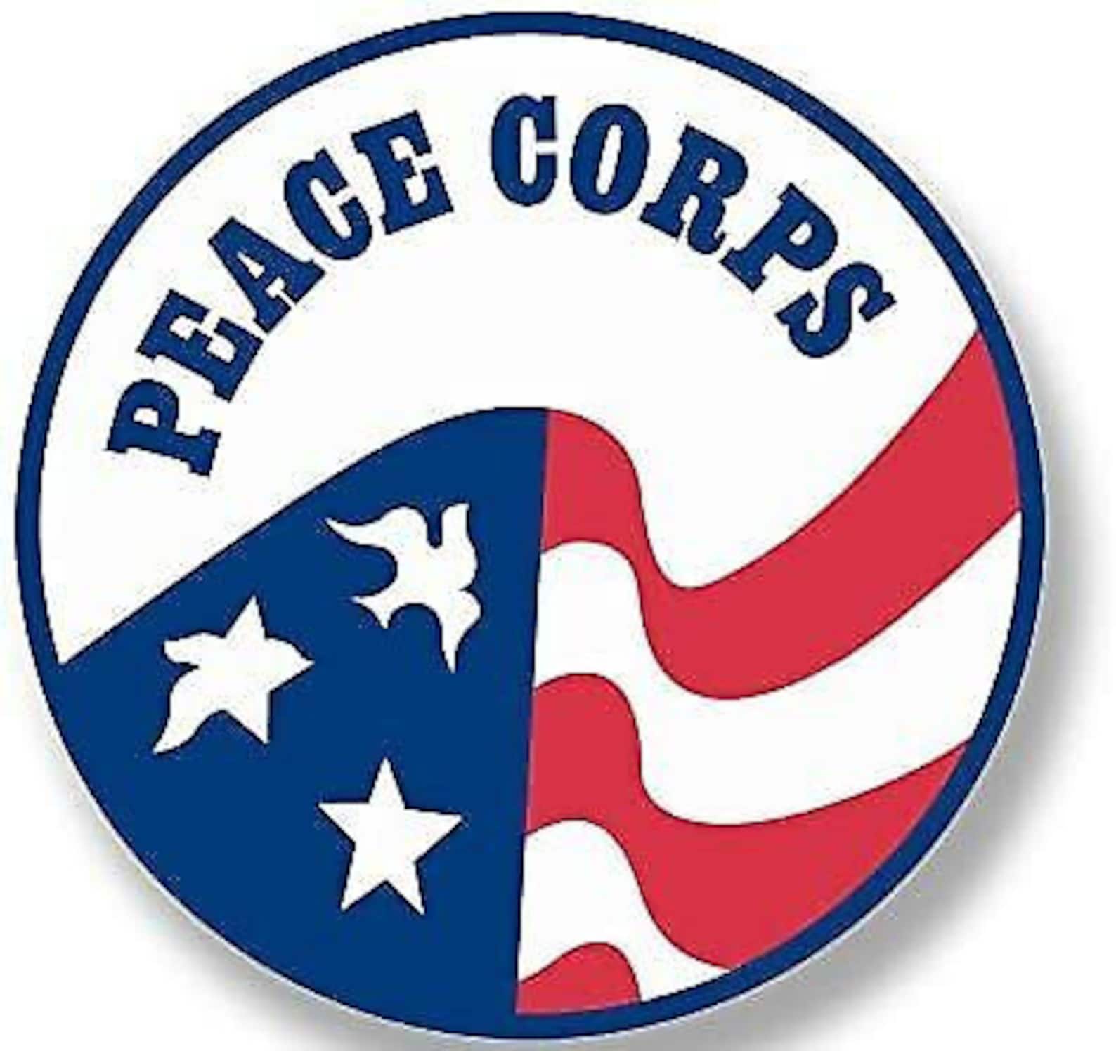 Vintage Round Peace Corps Logo Sticker (vinyl Decal Auto Car Truck Rv ...