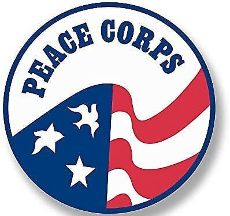 Vintage Round Peace Corps Logo Sticker (vinyl Decal Auto Car Truck Rv ...