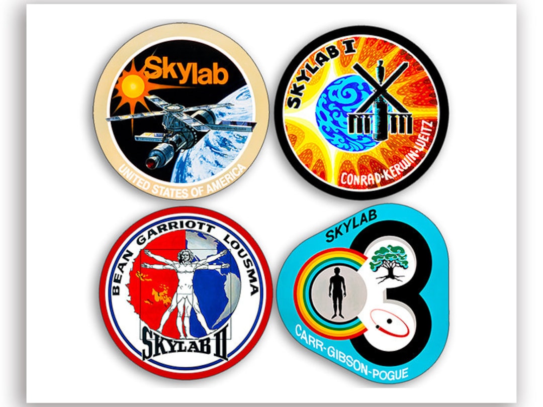 Set of 4: 2.5 Inch Skylab Missions Stickers (vinyl Seal Insignia Rocket ...