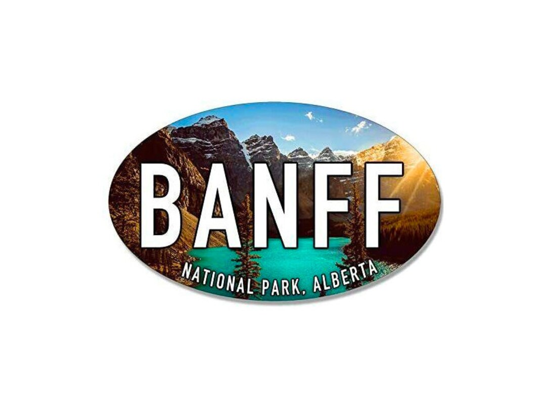 3x5 Inch Oval Banff National Park Alberta Sticker (ca Canada Decal ...