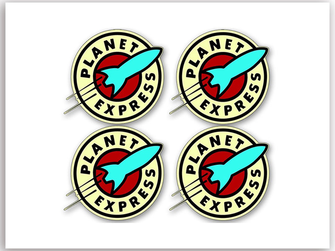 4-pack 2.5 Inch Planet Express Logo Shape Sticker (alien Mail Delivery ...