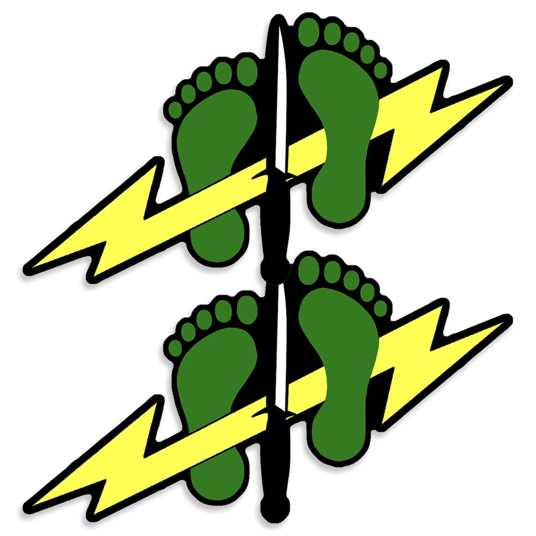 2-pack: Combat Control Green Feet With Lightning Sticker (set Giant ...