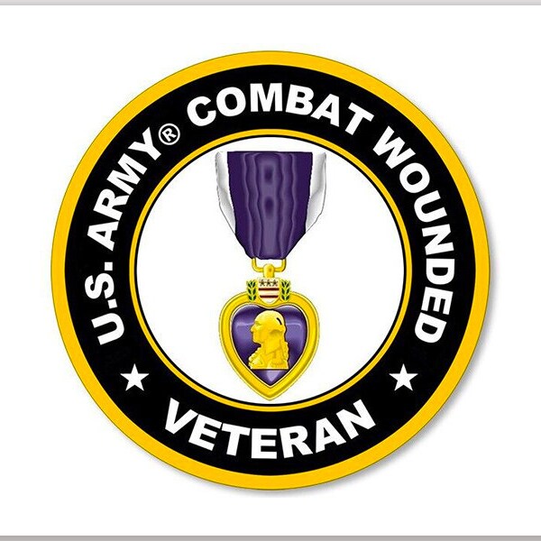 Purple Heart Combat Wounded Decal - Etsy Purple Heart Combat Wounded Decal - Etsy