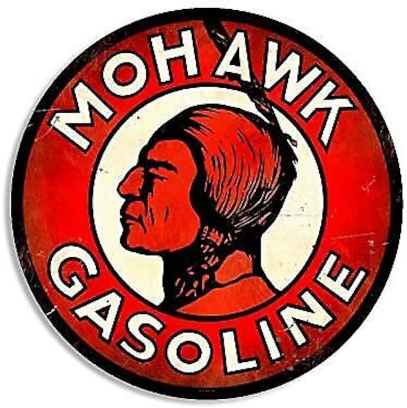 Round Vintage Mohawk Gas Logo Sticker (car Vinyl Decal Auto Car Truck ...