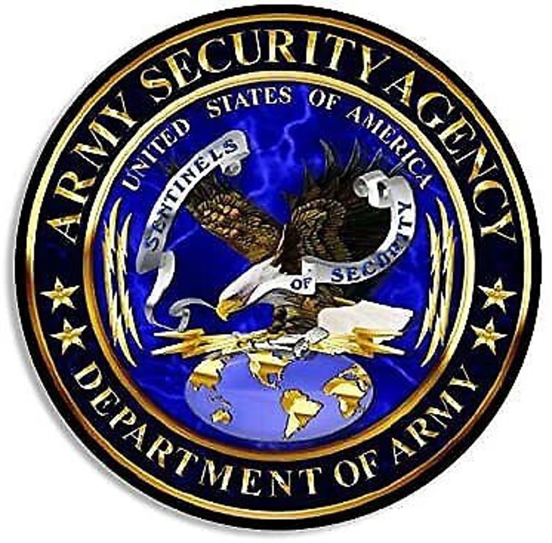 Round Magnetic Round Army Security Agency ASA Seal MAGNET (logo Soldier ...