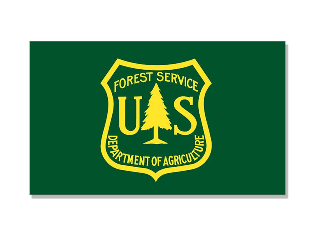 3x5 in US Forest Service Flag Sticker (forestry Green Logo Camp Hike ...