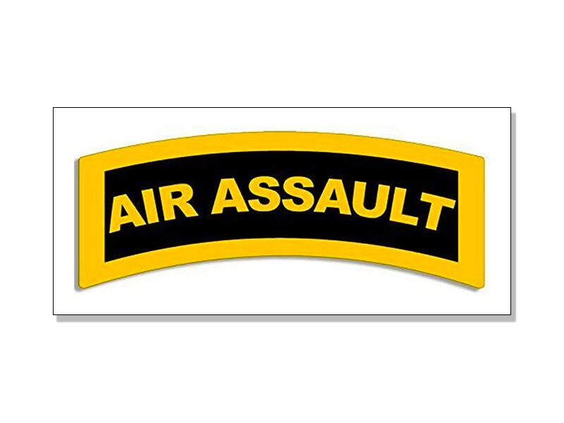 2.5x6 Inch Yellow AIR ASSAULT Tab Shaped Sticker us Army - Etsy