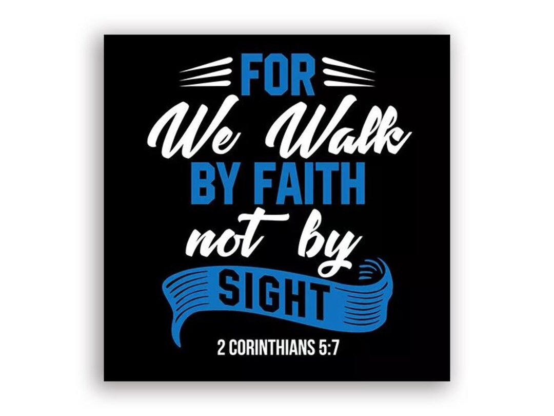3 Inch for We Walk Faith Not by Sight Bumper Sticker ((vinyl Bumper Car ...
