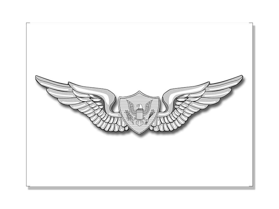 2x7 Inch ARMY Crewman Wings W Eagle Shaped Sticker (decal Vinyl Airman ...