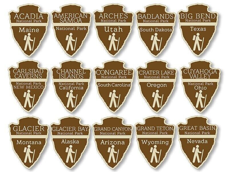 Sheet of 63 Individual National Park Service Logo Stickers - Etsy