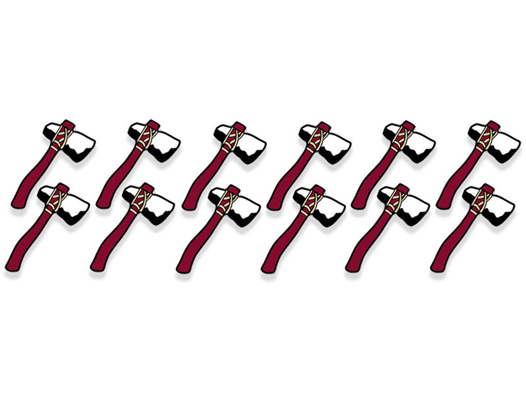 12 Pack 1 Inch Tomahawk Sticker decal Laptop Small Cell Phone Football ...