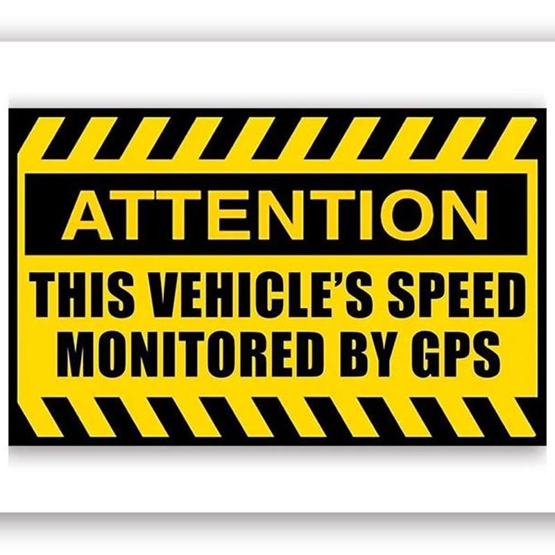 Speed Monitored by Gps Sticker - Etsy