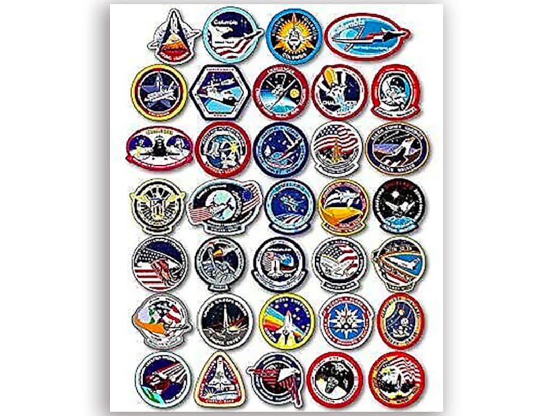 Sheet of All 135: Space Shuttle Mission Stickers vinyl Decal Small NASA ...