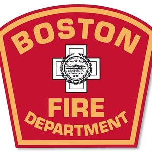 Boston Fire Department Logo Shaped Sticker (firefighter Vinyl Decal ...