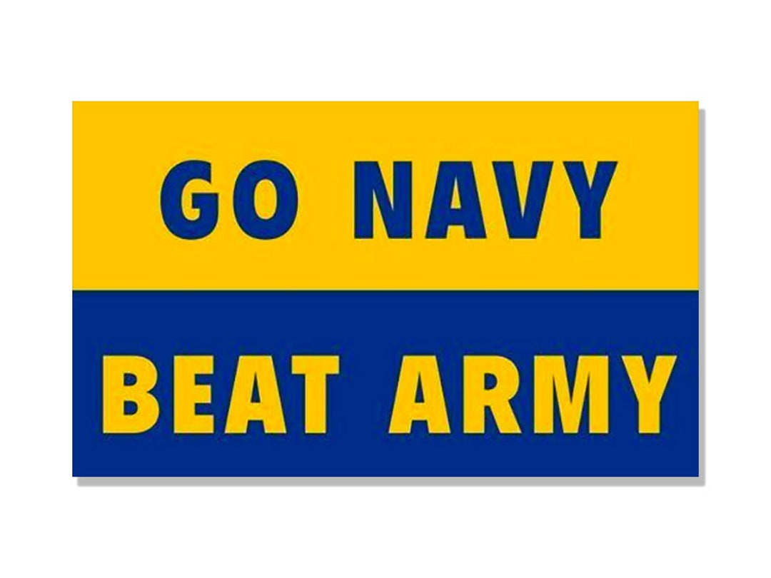 3x5 Inch Go Navy Beat Army Sticker decal Vinyl College Football Team ...