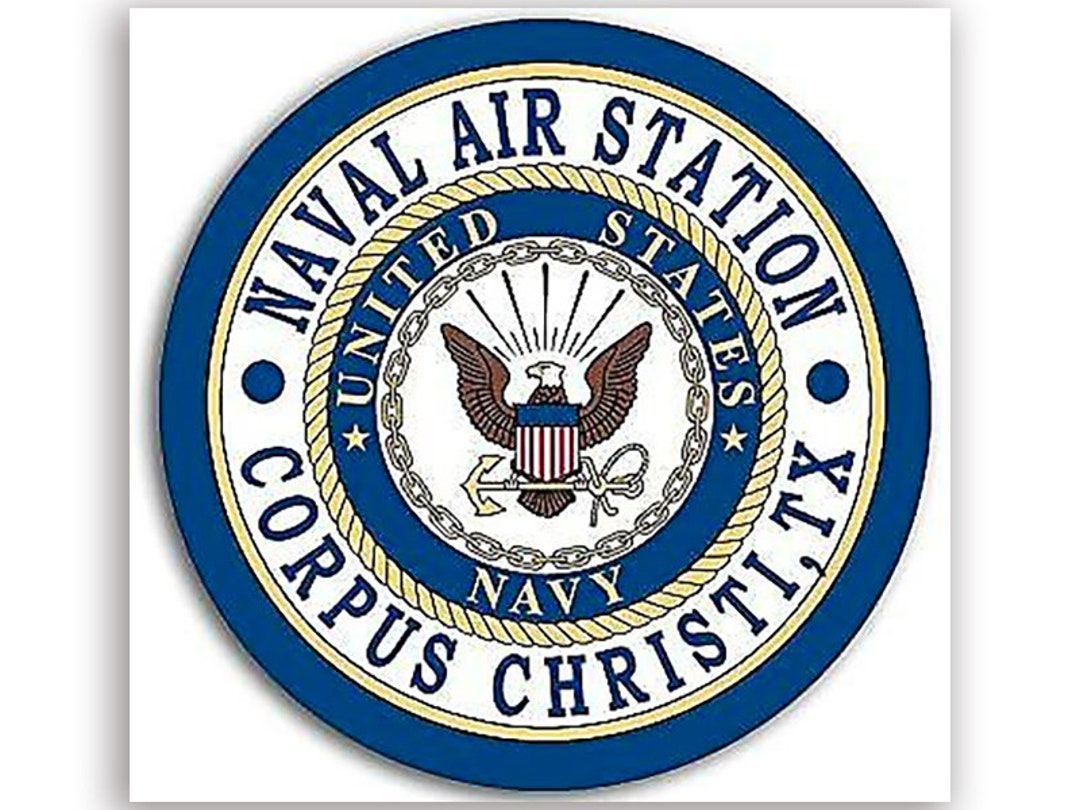 3x3 Inch Round Naval Air Station Corpus Christi tx Sticker Logo Navy ...