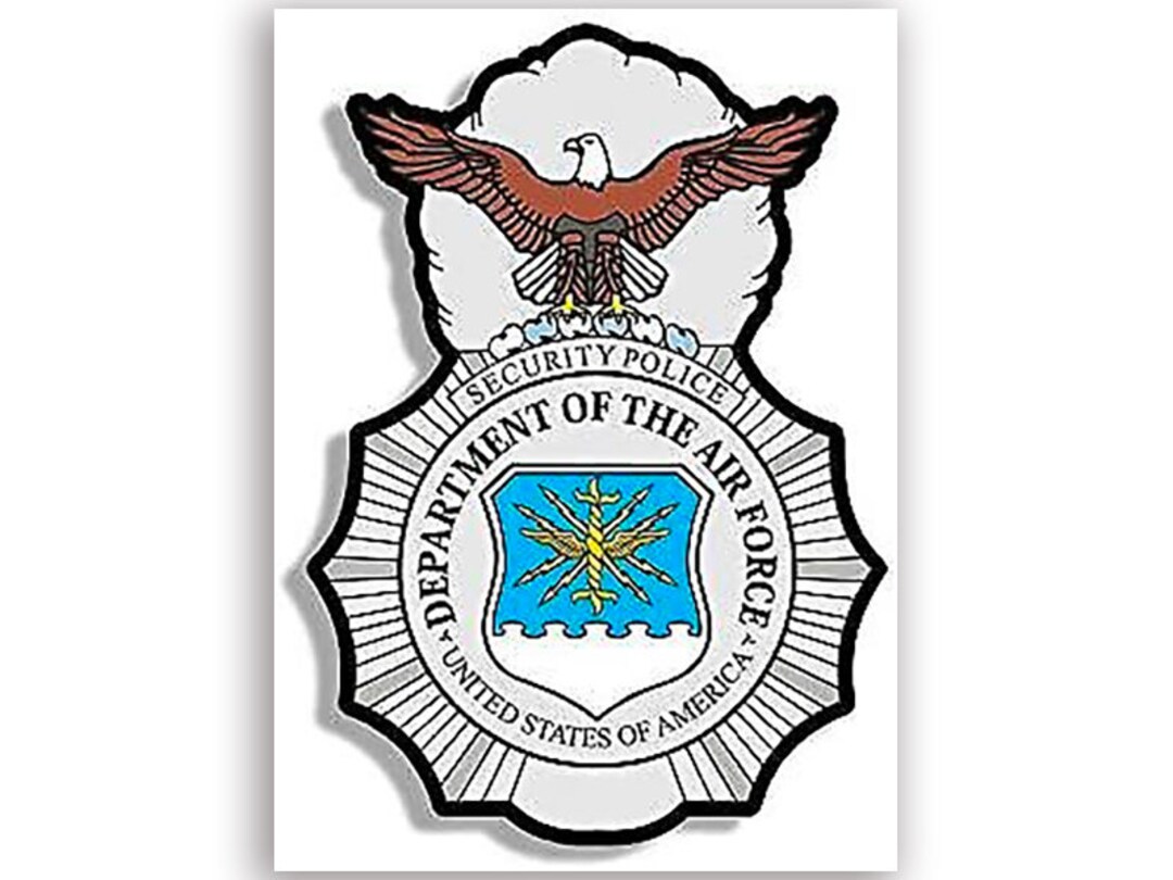 Air Force Security Police Logo Shaped Sticker (vinyl Decal Crest Usa ...