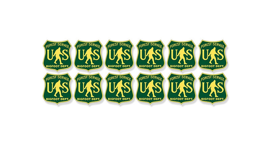 12 Pack 1 Inch US Forest Service Bigfoot Dept. Sticker (laptop iPhone ...
