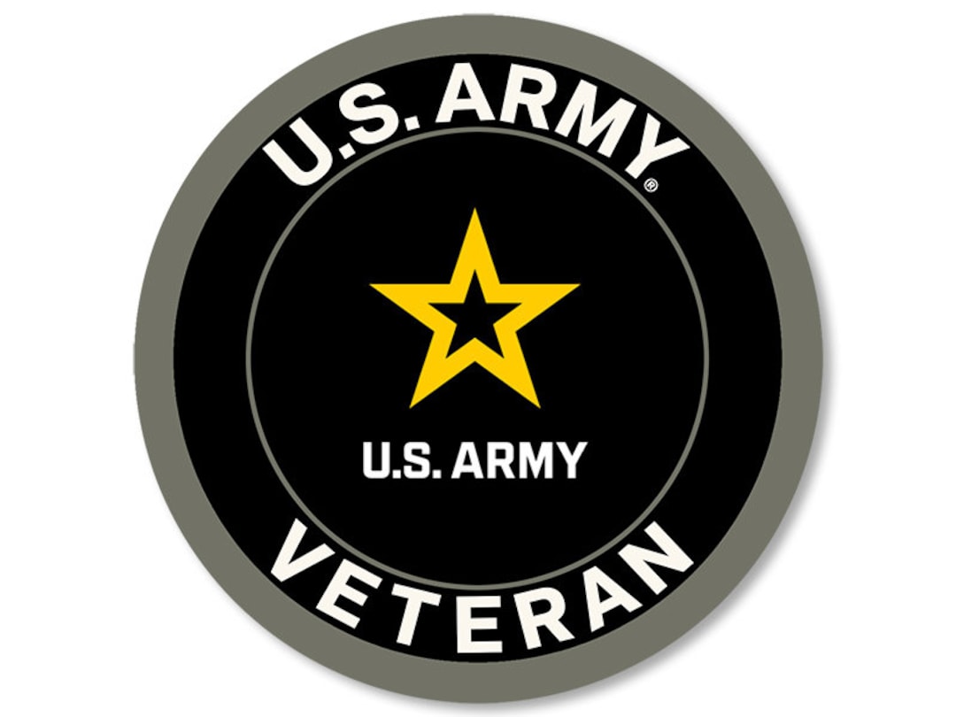 3x3 Inch Round US ARMY Veteran Sticker military Army Usa Armed Forces ...
