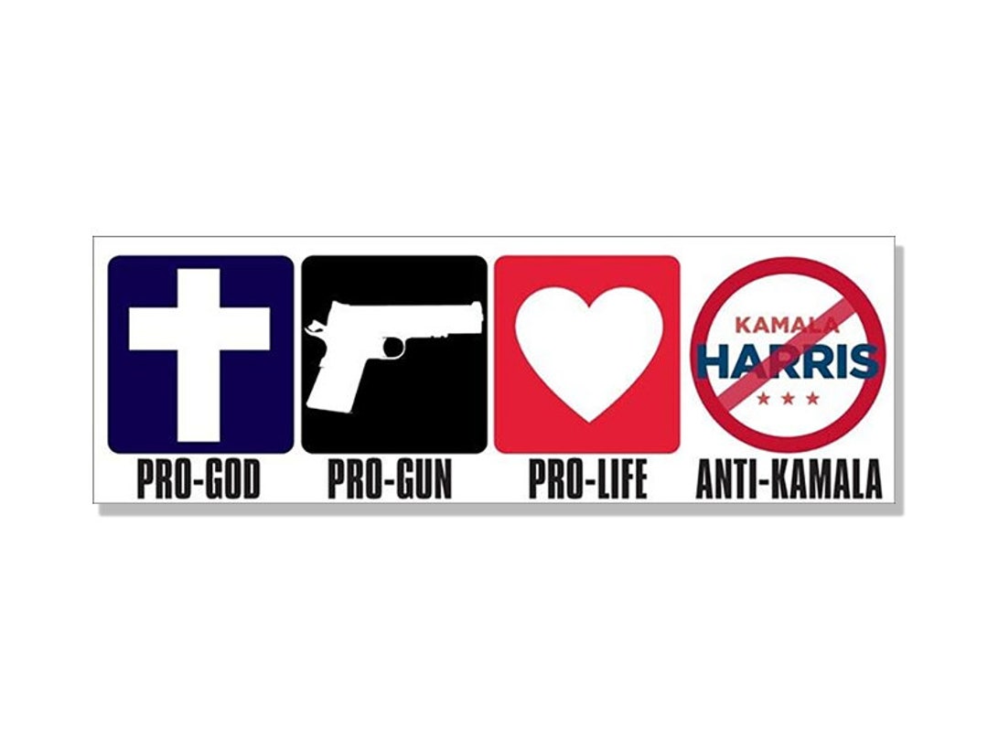 3x9 Inch Magnet Pro God Pro Gun Pro Life Anti KAMALA trump Anti-harris ...