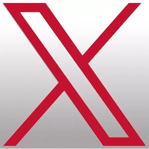 3 Inch RED Vinyl X Logo Sticker social Media Cell Auto Rv Car iPhone ...