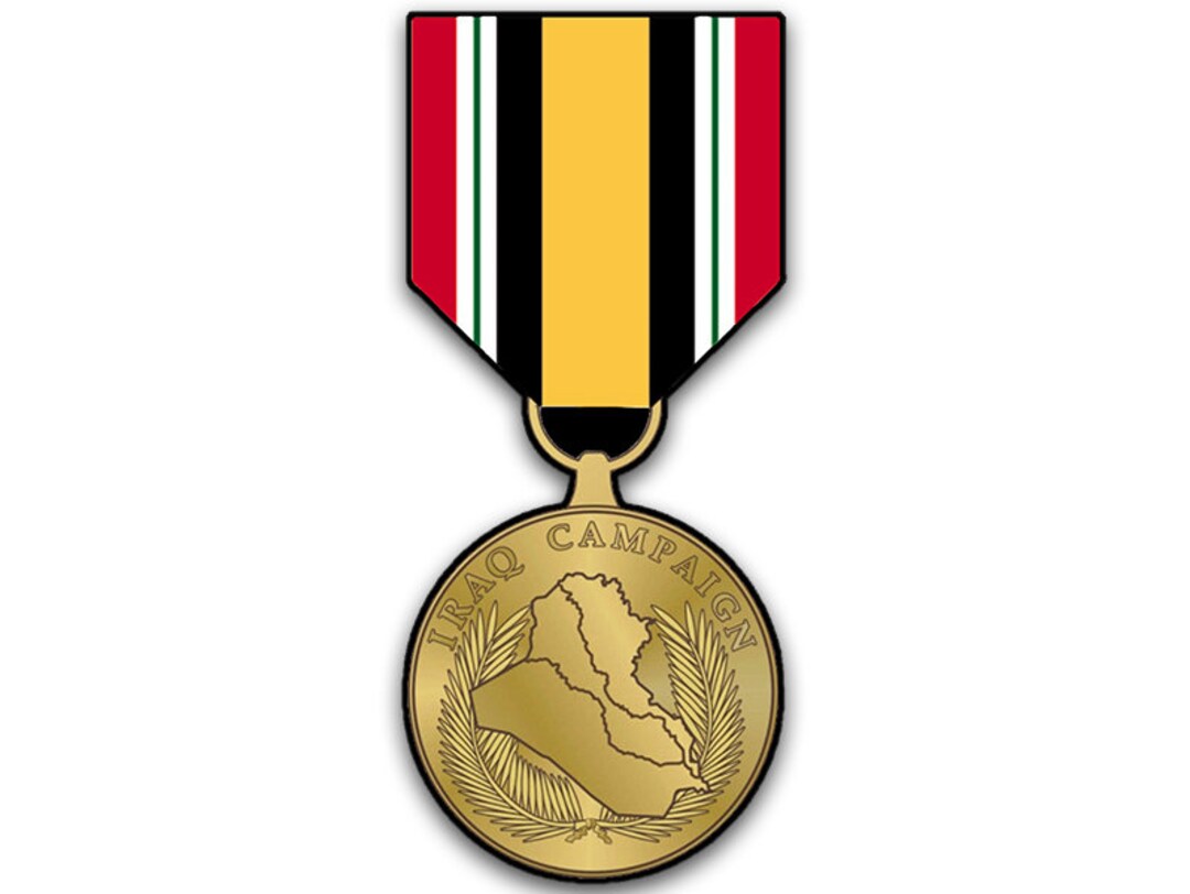 2x4 Inch Iraq Campaign Medal Sticker (military Army Usa Auto Car Truck ...