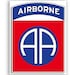 3x4 Inch 82nd Airborne AA Insignia Shaped Sticker (army Logo Jumpe Auto ...