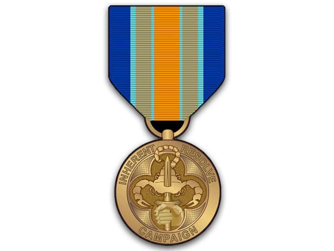 2x4 Inch Inherent Resolve Campaign Ribbon Sticker military Army Soldier ...