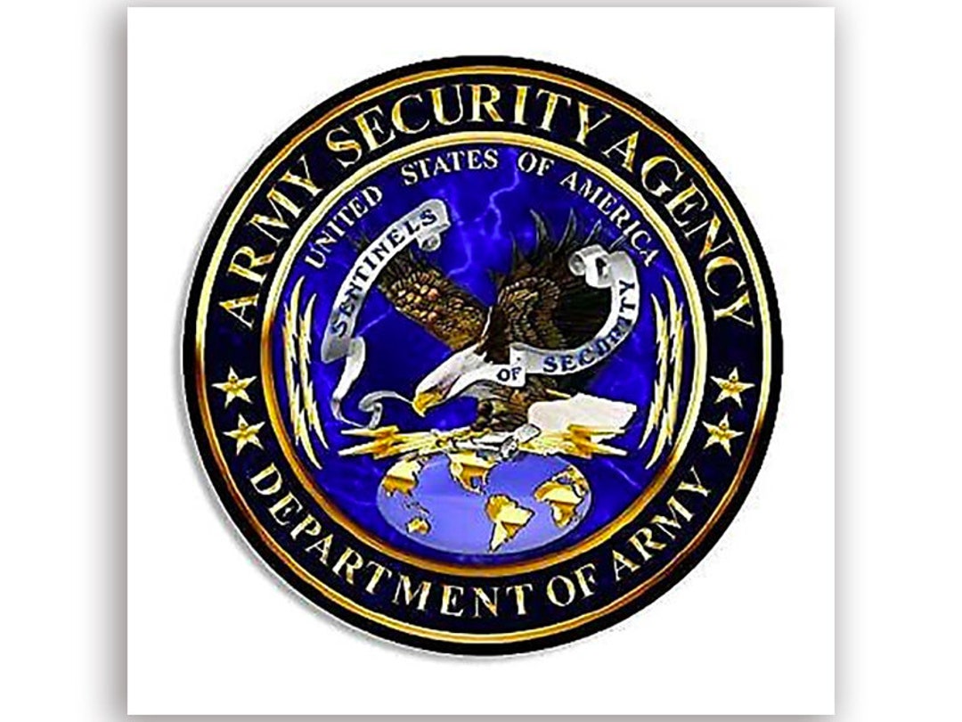 Round Army Security Agency ASA Seal Sticker (signal Auto Car Truck Rv ...