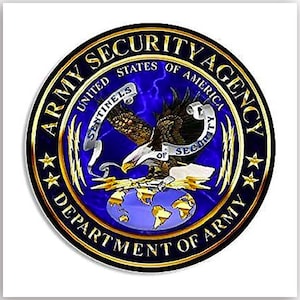 Round Army Security Agency ASA Seal Sticker (signal Auto Car Truck Rv ...