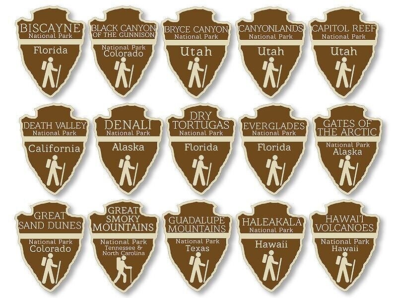 Sheet of 63 Individual National Park Service Logo Stickers - Etsy