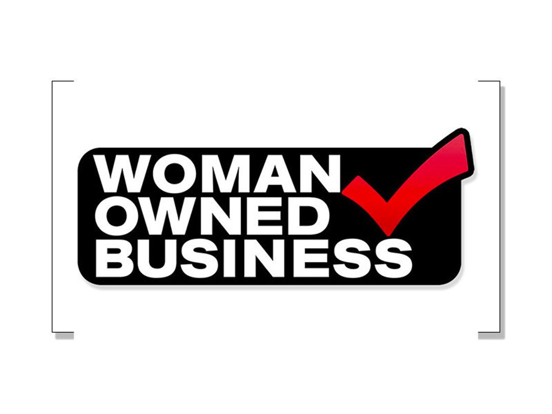 3x8 Inch Black WOMAN Owned Business Sticker (auto Car Truck Rv Laptop ...