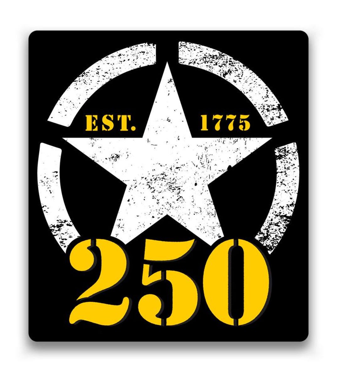 SQUARE Army 250th Logo Sticker (anniversary Car Decal Serve GI Vinyl ...