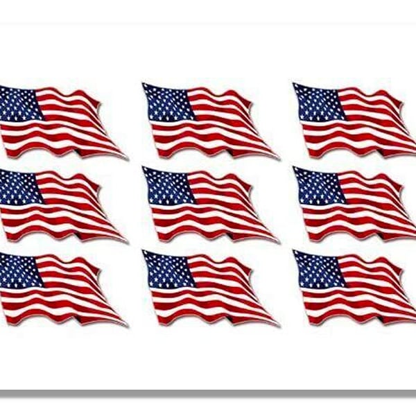 American Flag Waving Sticker - Etsy