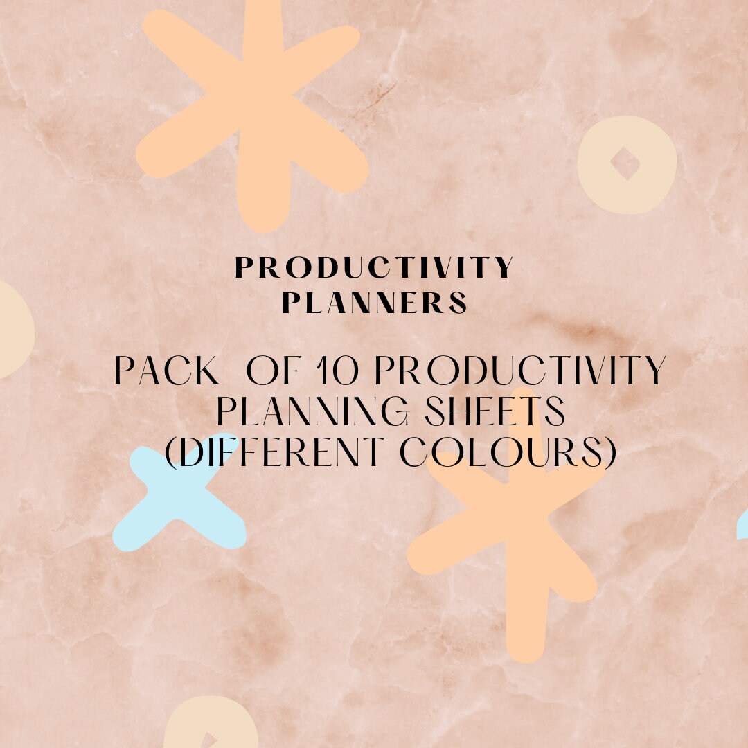 Pack of 10 Productivity Planning Templates Productivity Planner ...