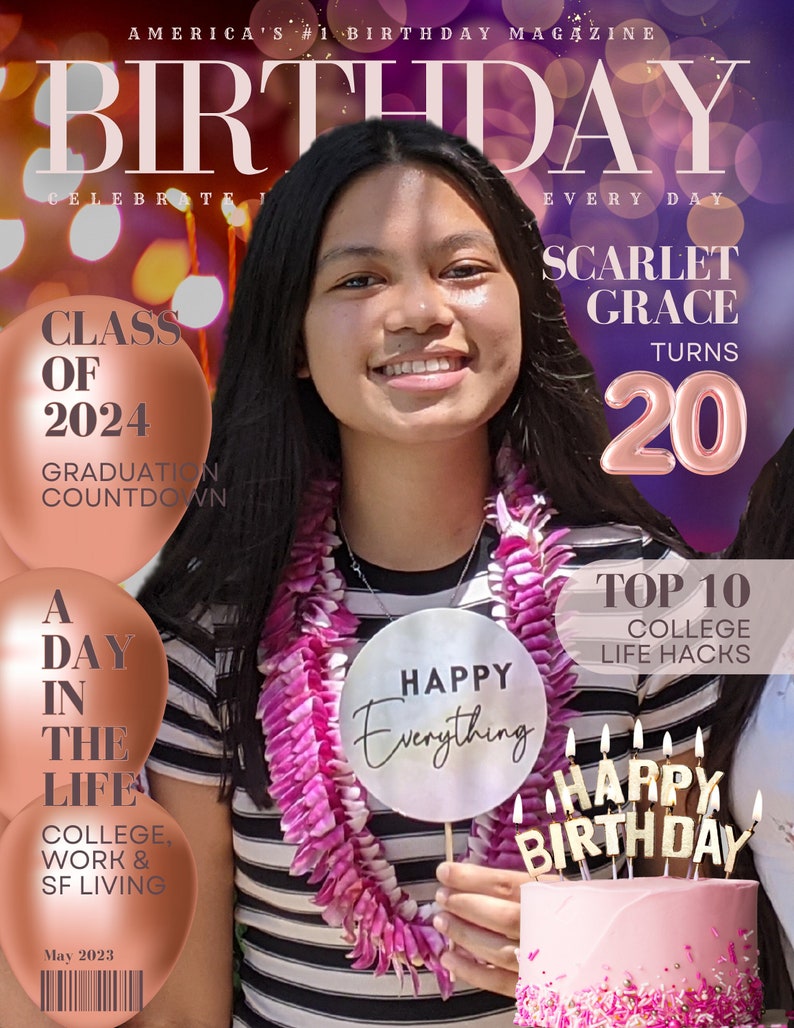 Custom Birthday Magazine Covers - Etsy