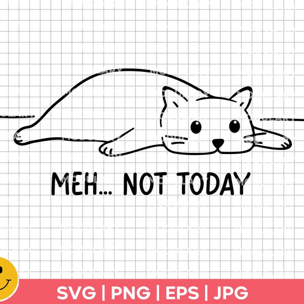 Funny Cat Svg - Etsy