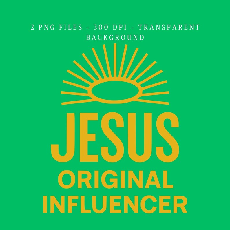 Jesus Original Influencer PNG | Distressed Christian Graphic (digital ...