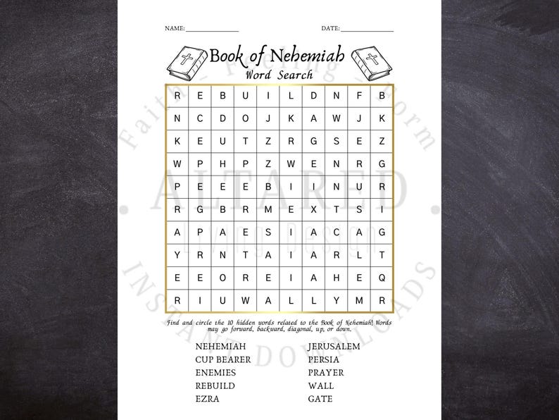 Bible Word Search Bundle PDF | Nehemiah to Amos | Sunday School ...